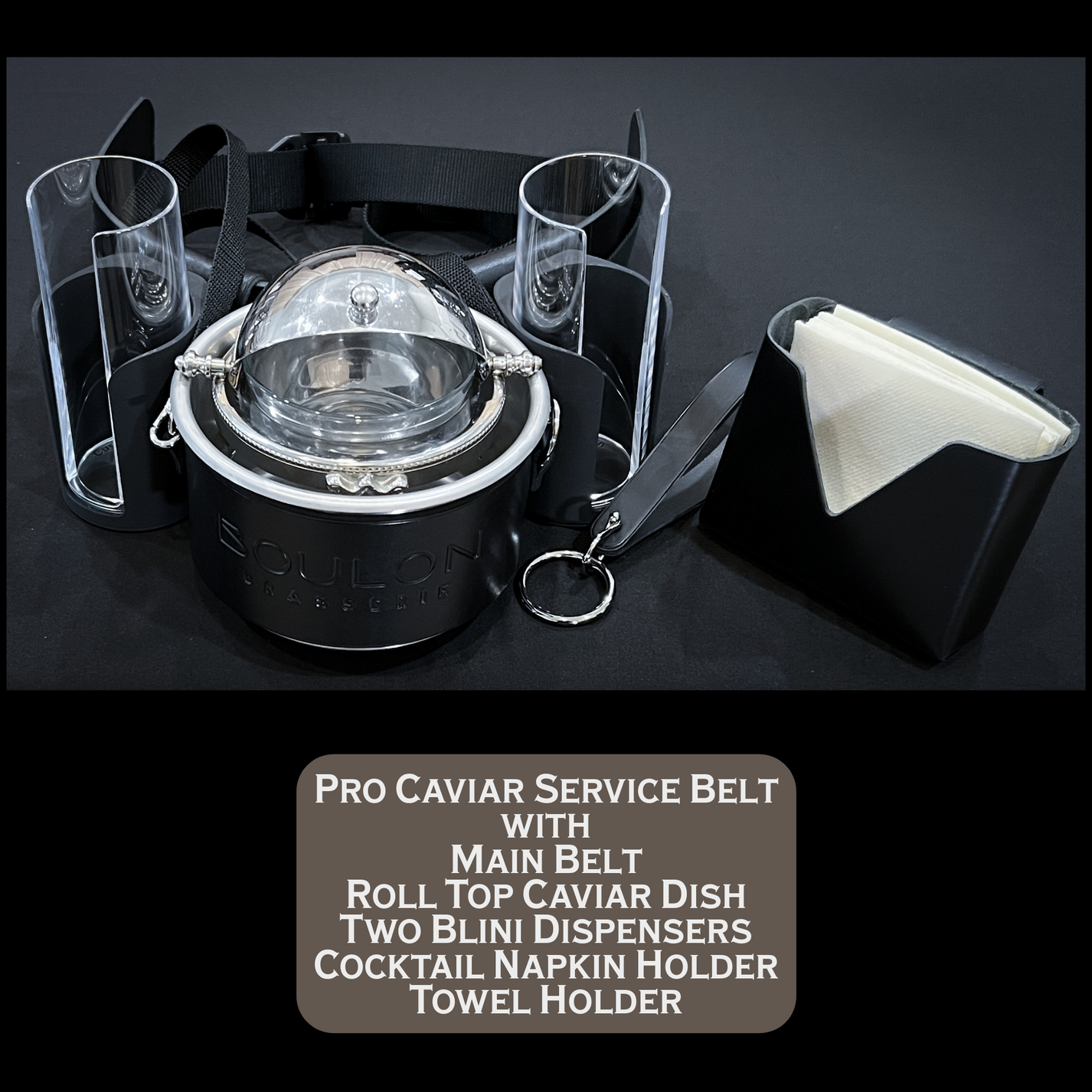 Skipper's Caviar Service Belt – Custom Leather and Pen