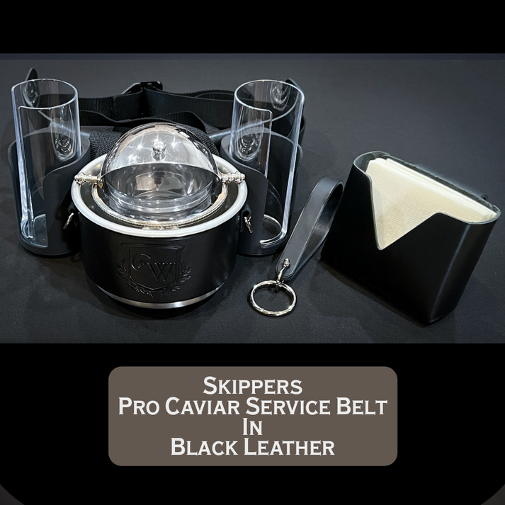 Skipper's Caviar Service Belt – Custom Leather and Pen